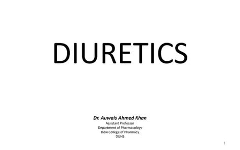 Diuretics Pdf
