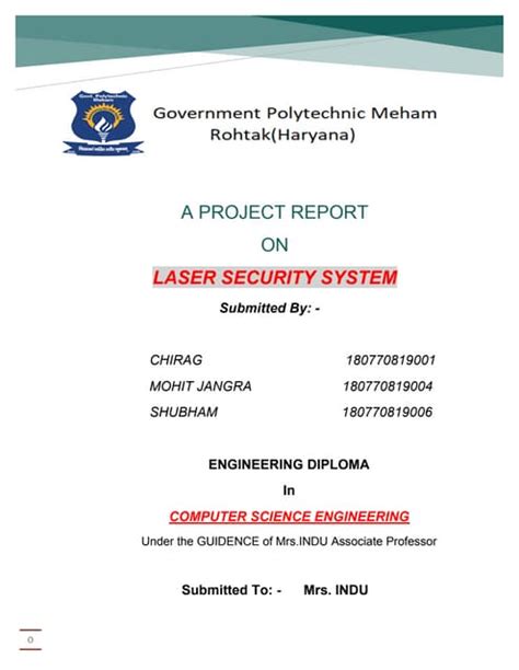 Laser Security System Pptx
