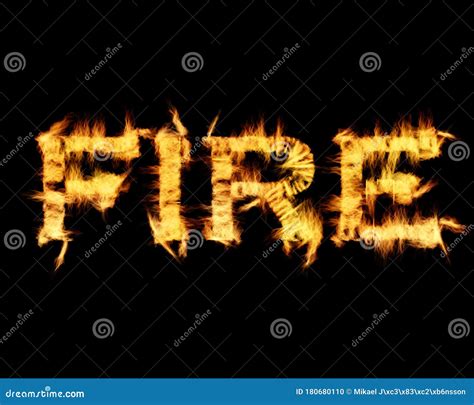 Fire Text On Black Background Stock Illustration Illustration Of Fire