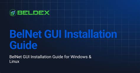Belnet Gui Installation Guide Beldex