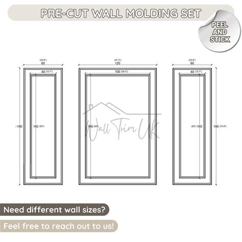 Elegant Wall Moulding Kit Frame Wall Molding Ready Assamble Wall