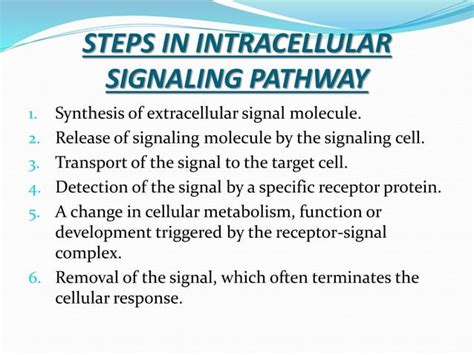 Intercellular And Intracellular Cell Signaling Pathway Pptx Endocrine And Metabolic Diseases
