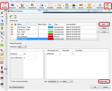 Creating New Sampled Data Materials In Fdtd Ansys Optics