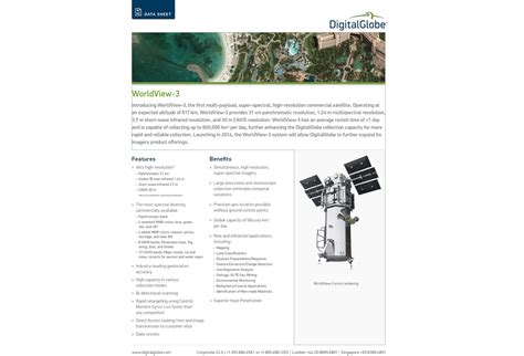 Maxar Worldview 3 Data Sheet L3harris® Fast Forward