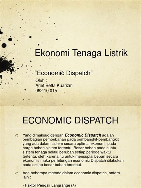 Economic Dispatchppt