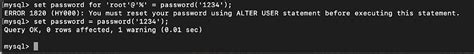 Mysql Macos Error 1820 Hy000 You Must Reset Your Password Using