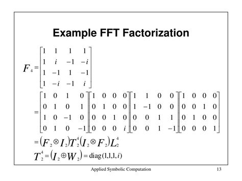 Ppt Applied Symbolic Computation Cs 300 The Fast Fourier Transform Fft And Convolution