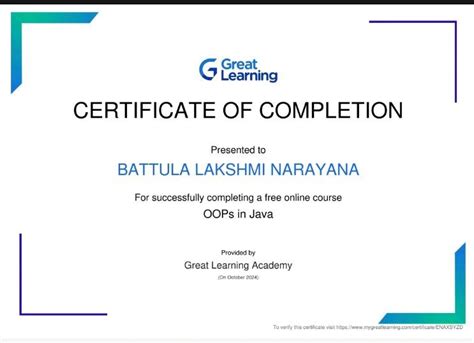 Lakshmi Narayana Battula On Linkedin Java Oop Greatlearning