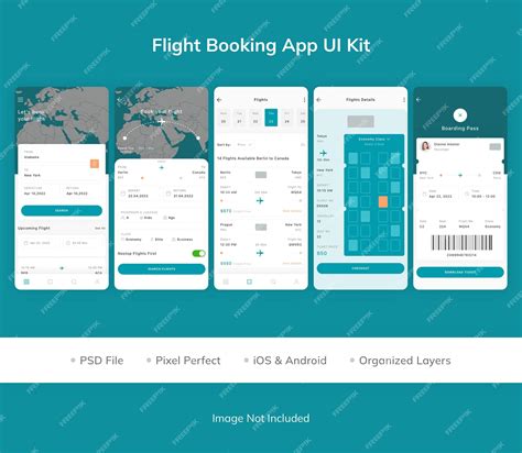 Premium Psd Flight Booking App Ui Kit