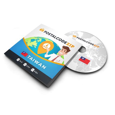 Taiwan Postal Codes Streets And Address Database Csv Excel Sql Xml