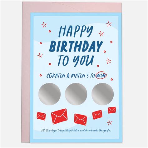 Scratch Birthday Card Kaart Blanche Outer Layer