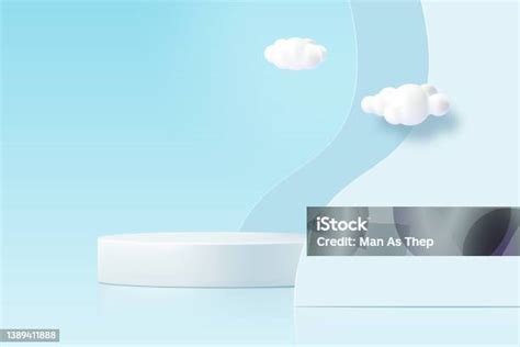 레이어 물결 모양 배경3d 화이트 실린더 받침대 연단 제품 디스플레이 프리젠 테이션을위한 파스텔 최소 장면 벡터 그림입니다 0명에 대한 스톡 벡터 아트 및 기타 이미지