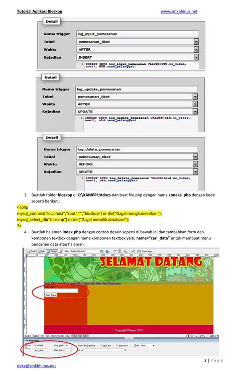 Tutorial Aplikasi Bioskop Berbasis Web Php Pdf