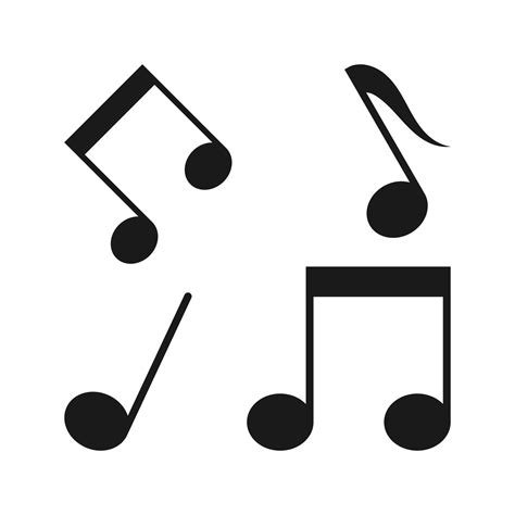 collection icon music notes song melody and tune vector color editable 8442083 vector art at