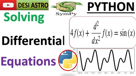 Master Python For Physicists Engineers Mathematicians PYTHON SYMPY SOLVE DIFFERENTIAL
