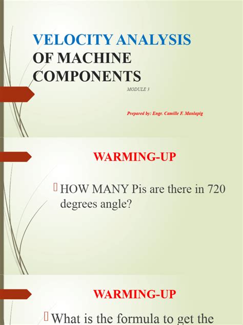 Module 3 Velocity Analysis Pdf Velocity Angle