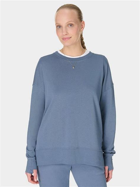 Sweaty Betty Womens Training After Class Longline Sweatshirt Blue Very