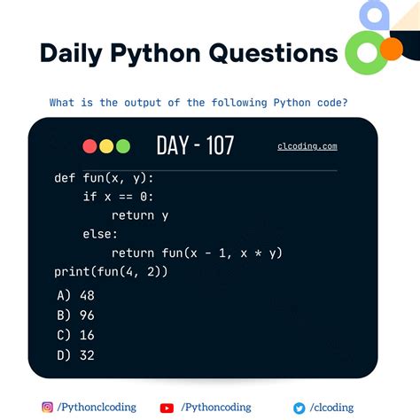 Python Coding Challenge Day 107 What Is The Output Of The Following
