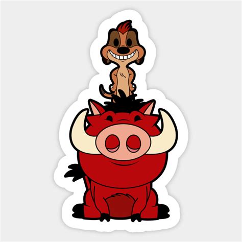 Timon And Pumba Chibi Lion King Sticker Teepublic