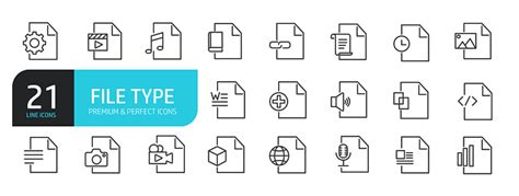 문서 파일 용지와 관련된 라인 아이콘 집합입니다 편집 가능한 스트로크 개요 아이콘 컬렉션 벡터 Illustration 스톡 일러스트 검사 보기에 대한 스톡 벡터 아트 및
