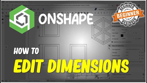 Onshape How To Edit Dimensions Youtube