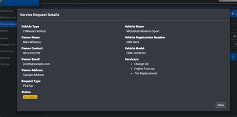 Vehicle Service Management System Project In Php With Source Code And Report Download