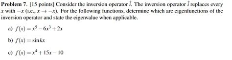 Solved Problem Points Consider The Inversion Chegg