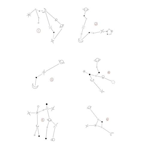 인천타투 만월 • Full Moon On Instagram 별자리 도안 Season 1 ⠀ 1 물병자리 1월 20일 2월 18일 2 물고기자리 2월 19