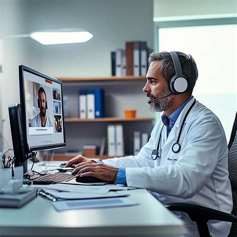 Doctor Conducting A Virtual Consultation With A Patient Premium Ai Generated Image