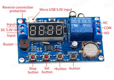 Dc Real Time Timing Delay Timer Relay Module Switch With Real Time