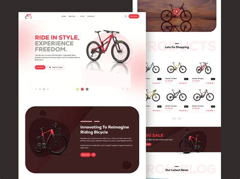 Bicycle Ecommerce Landing Page Ui Design 3 Images Behance