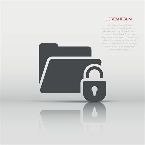 Files Folder Permission Icon In Flat Style Document Access Vector Illustration On Isolated