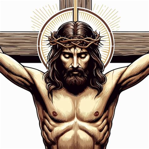 Premium Vector Jesus Christ Vector Illustration Christian Religious God