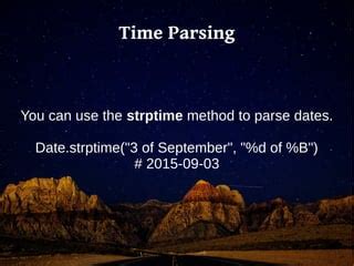 Ruby Time Date PPT