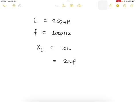 solved what is the inductive reactance of a 2 50 mh coil at 1000 hz a
