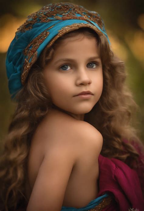 A Close Up Of A Babe Girl Wearing A Blue Headband SeaArt AI
