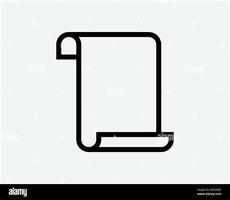 Open Scroll Icon Document Parchment Paper Ancient Papyrus Manuscript