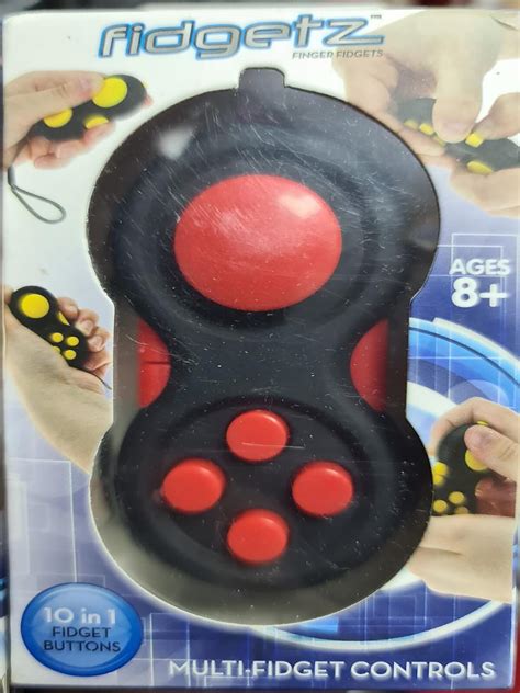 Fidgetz Multi Fidget Finger Controls 10 In 1 Buttons Red Sensory Toy — Ace Tech