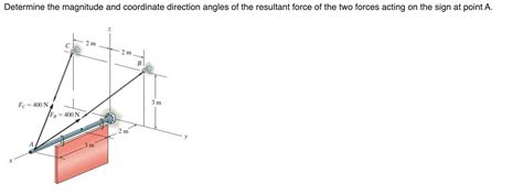 Solved Determine The Magnitude And Coordinate Direction