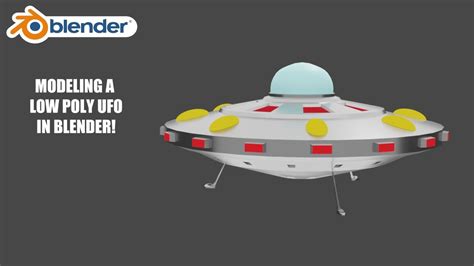 Blender Modeling Low Poly Ufo Timelapse Youtube