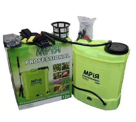 Обприскувач акумуляторний Мрія 12 л (батарея 8 А/год, 12V, розпилення ...
