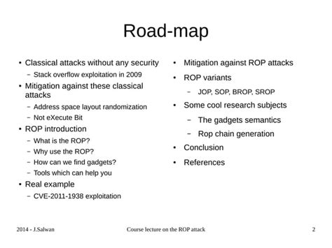 Course Lecture An Introduction To The Return Oriented Programming Ppt