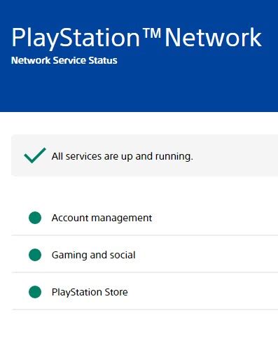Playstation Network Status Update