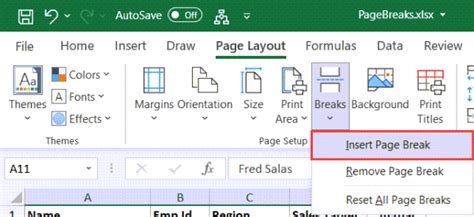 How To Insert Page Breaks In Excel Remove Delete Page Breaks