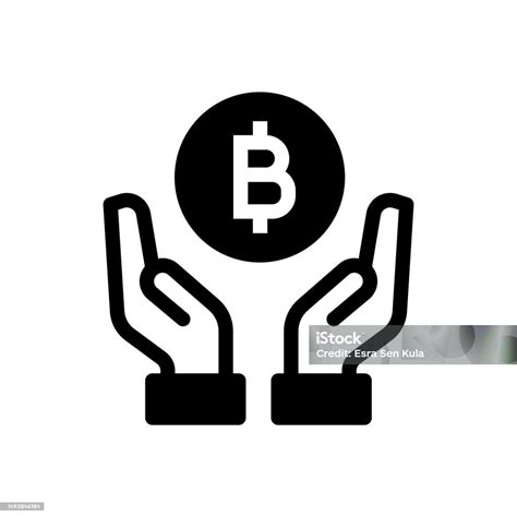 Holding Bitcoin Solid Icon Design Is Suitable For Web Page Mobile App Ui Ux And Gui Design Stock