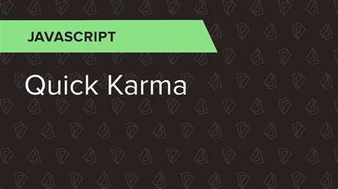 Javascript Ep 2 Quick Karma Youtube