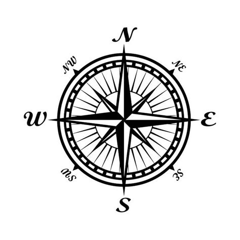 Compass Rose Vector Logo Design Element Emblem Label Sticker Etsy