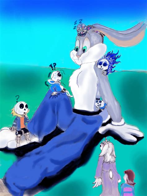 Giant Bruce With Tiny Sans By Bugssayian27 On Deviantart