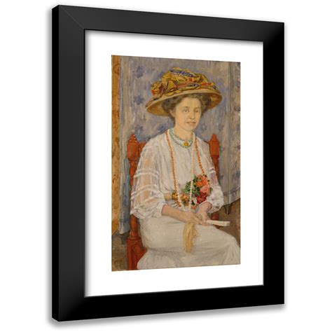 Anders Castus Svarstad 10x14 Black Modern Framed Museum Art Print Titled Portrait Of Ingeborg