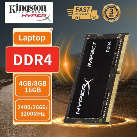 【จากกรุงเทพฯ】kingston Hyperx Ram Ddr4 โน๊ตบุ๊ค หน่วยความจำแล็ปท็อป 4gb 8gb 16gb 2400 2666